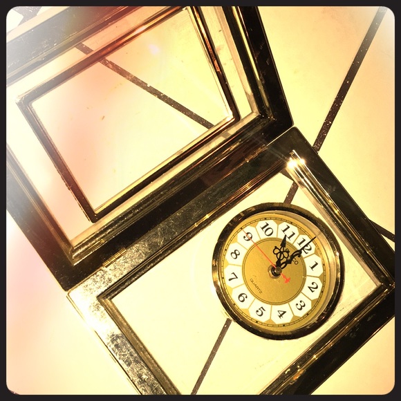 Other | Gold Frame With Working Clock To The Side | Poshmark